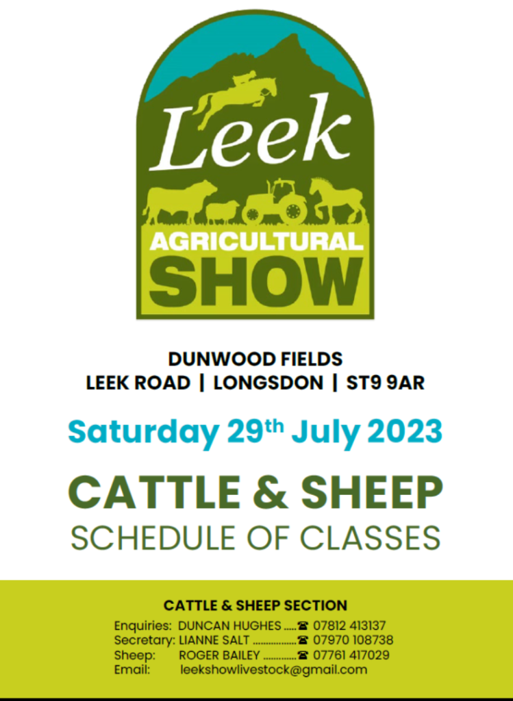 Cattle and Sheep Section - Leek & District Show